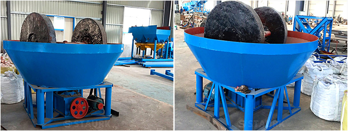 China gold wet pan mill factory price grinding ore machine